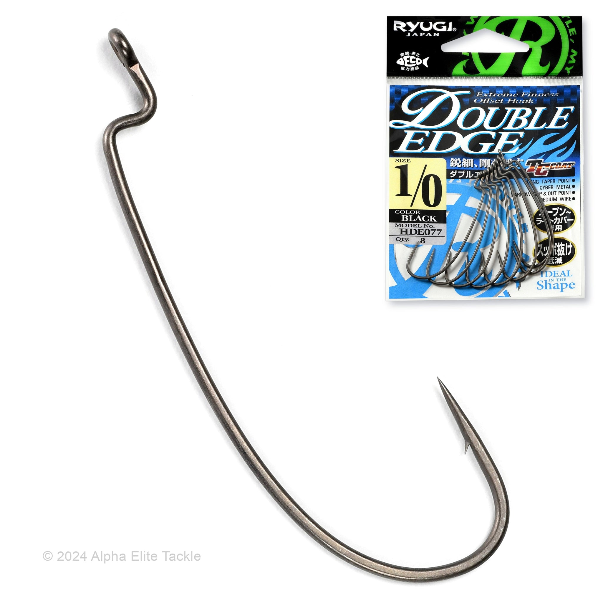 Ryugi Japan Double Edge Offset Hook – Alpha Elite Fishing Tackle